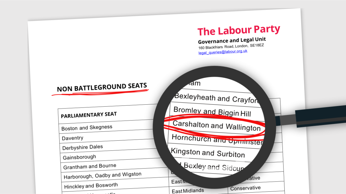 Labour officially gives up on winning Carshalton & Wallington - Sutton ...